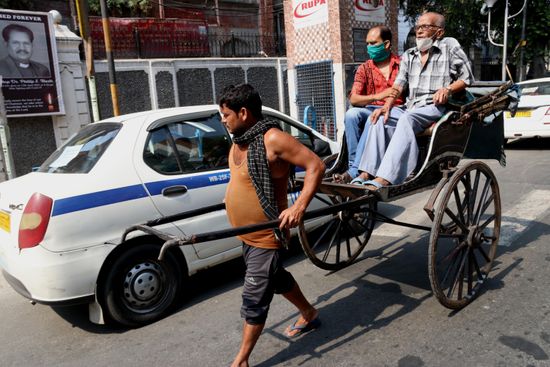 Voters Ride Hand Polled Rickshaw Arrive Editorial Stock Photo - Stock ...
