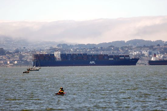 Kayaker Off Encinal Beach Alameda California Editorial Stock Photo ...