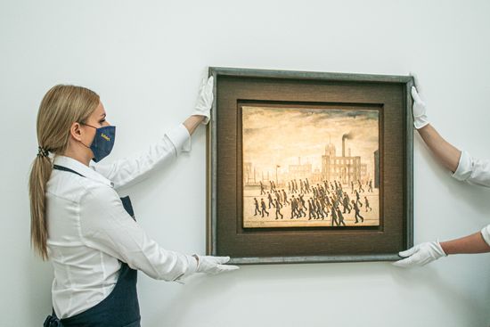 Ls Lowry Crowds Gathering Rugby Match Editorial Stock Photo - Stock ...