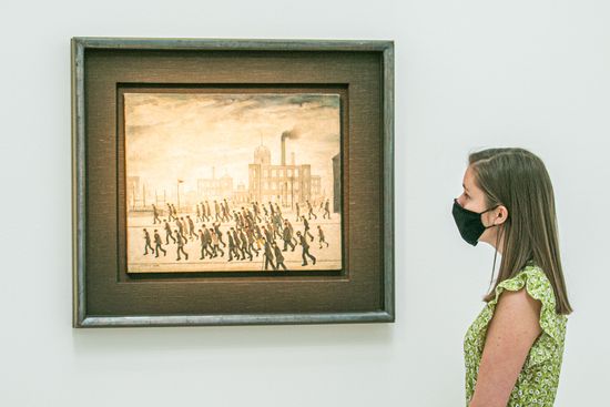 Ls Lowry Crowds Gathering Rugby Match Editorial Stock Photo - Stock ...