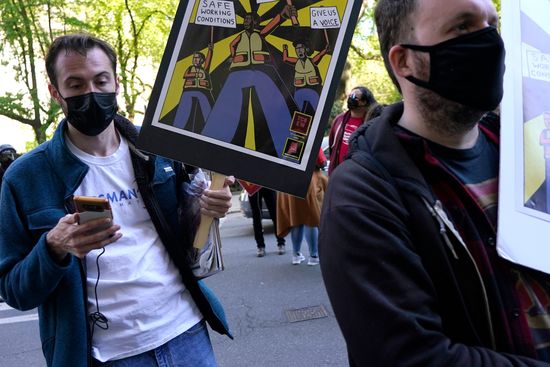 People Demonstrate Front Ceo Amazon Jeff Editorial Stock Photo - Stock ...