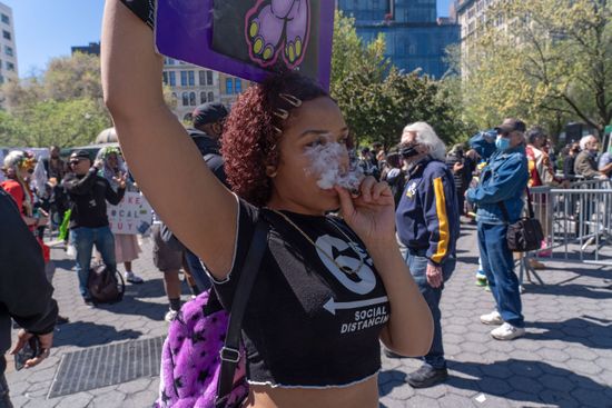 Attendee Smokes Joint During Joints Jabs Editorial Stock Photo - Stock ...
