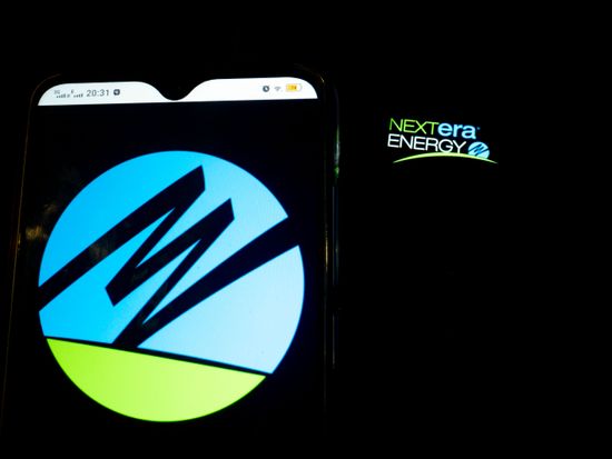 This Photo Illustration Nextera Energy Logo Editorial Stock Photo ...