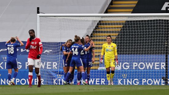 Natasha Flint Leicester City Celebrates Teammates Editorial Stock Photo ...