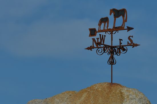 Cardinal Direction Sign Against Blue Sky Editorial Stock Photo - Stock ...