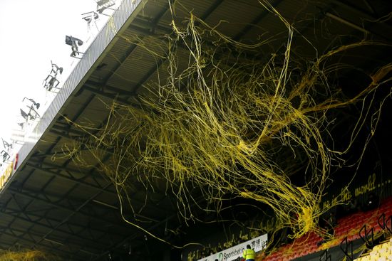 Streamers Floating Under Stadiums Roof After Editorial Stock Photo ...