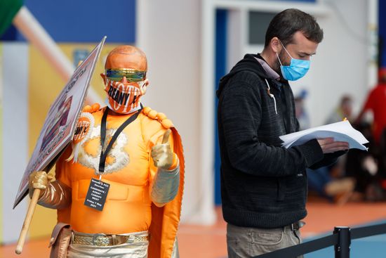 Captain Beany Walks Around During Ballot Editorial Stock Photo - Stock ...