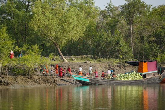 Workers Loading Watermelons On Cargo Boat Editorial Stock Photo - Stock ...