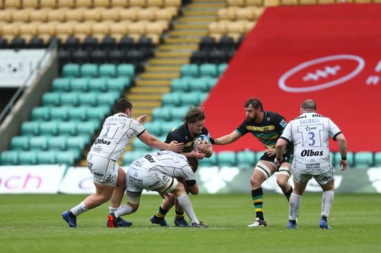 Nick Auterac Northampton Saints Tackled By Editorial Stock Photo ...