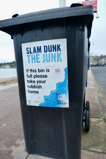 Slam Dunk Junk Signs On Bins Editorial Stock Photo - Stock Image ...