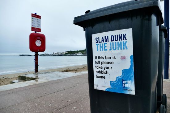 Slam Dunk Junk Signs On Bins Editorial Stock Photo - Stock Image ...