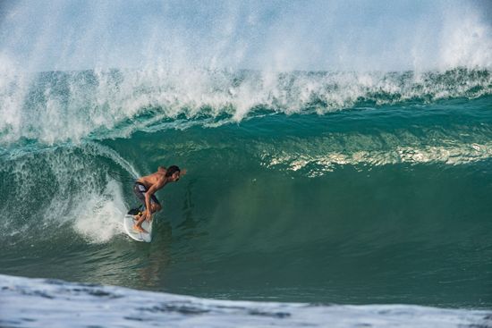 Brazilian Surfer Yago Dora Rides Wave Editorial Stock Photo - Stock ...