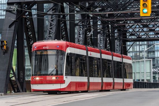Modern Bombardier Flexity Outlook Streetcar Cable Editorial Stock Photo ...