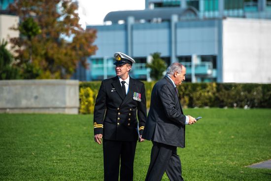 Australian Navy Officer Attends Ceremony Shrine Editorial Stock Photo ...
