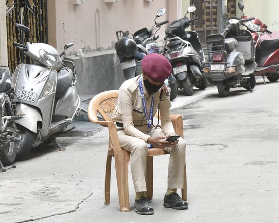 Delhi Civil Defence Dcd Volunteer Sit Editorial Stock Photo - Stock ...