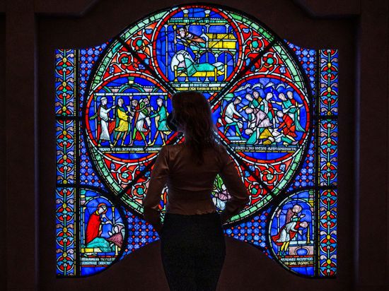 Entire 800yearold Stained Glass Miracle Window Editorial Stock Photo ...