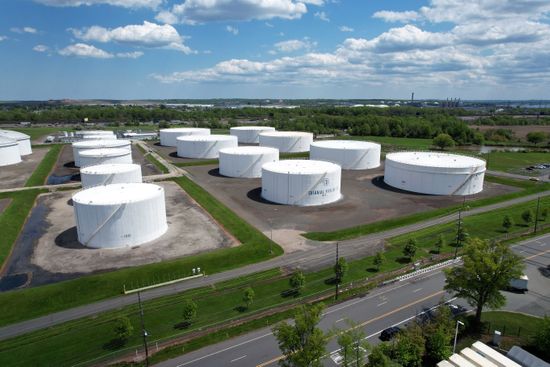 Aerial View Colonial Pipeline Fuel Tanks Editorial Stock Photo - Stock ...