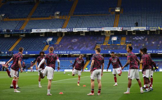 Arsenal Players Action During Warmup Ahead Editorial Stock Photo ...