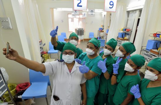Frontline Workers Nurses Celebrate International Nurses Editorial Stock ...