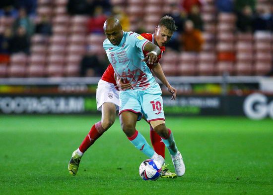 Andre Ayew Swansea City Mads Juel Editorial Stock Photo - Stock Image ...