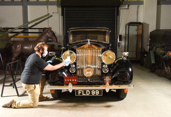 Pictured Collection Volunteer Alex Crisp Polishes Editorial Stock Photo ...