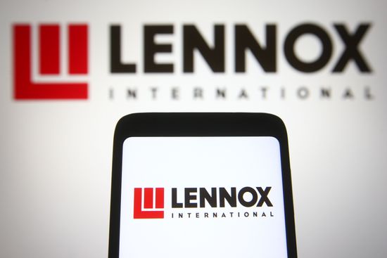 This Photo Illustration Lennox International Logo Editorial Stock Photo ...
