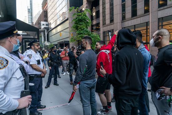 Protesters Confront Police Officers On 53rd Editorial Stock Photo ...
