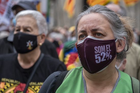 Protester Seen Wearing Face Mask Slogan Editorial Stock Photo - Stock ...