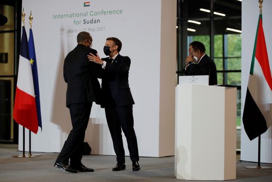 French President Emmanuel Macron C Hugs Editorial Stock Photo - Stock ...