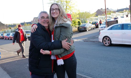 Barnsley Fans Hugging Editorial Stock Photo - Stock Image | Shutterstock