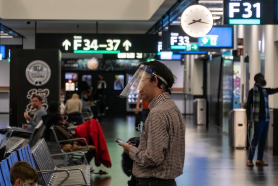 Man Face Shield Airport Passengers Wearing Editorial Stock Photo ...