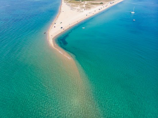 Aerial View Exotic Potamos Epanomi Beach Editorial Stock Photo - Stock ...