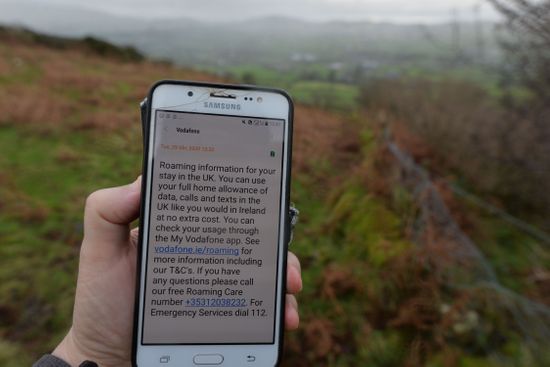 Mobile Phone Roaming Information Seen Border Editorial Stock Photo ...