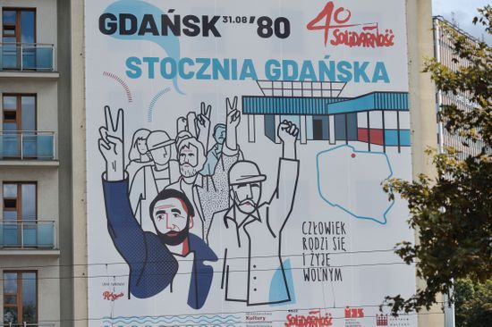 Geant Banner Related 40th Anniversary Gdansk Editorial Stock Photo ...