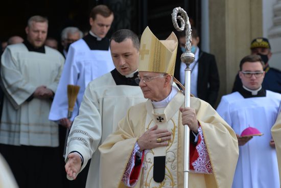 Archbishop Krakow Marek Jedraszewski C Seen Editorial Stock Photo ...