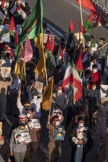 Group Iranian Clerics Carrying Flags Placards Editorial Stock Photo ...