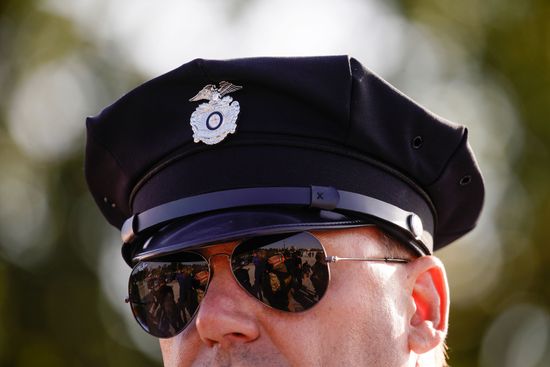 Man American Police Uniform Seen During Editorial Stock Photo - Stock ...