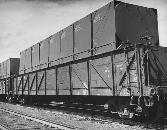 Freight Train Carrying Containers Santa Fe Editorial Stock Photo ...