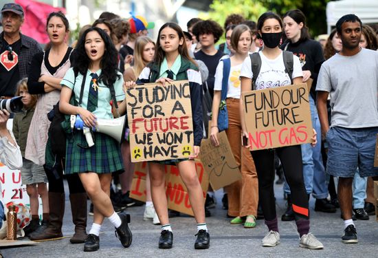 School Students Hold Signs During School Editorial Stock Photo - Stock ...