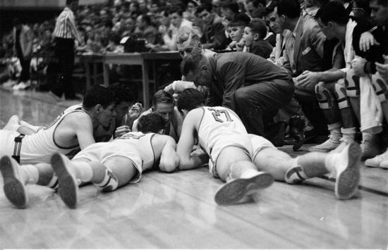 Coach Henry Iba Gathering His Team Editorial Stock Photo - Stock Image ...