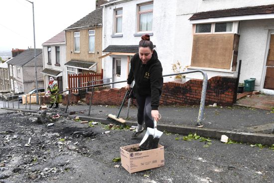 Local Residents Council Workers Clear After Editorial Stock Photo ...