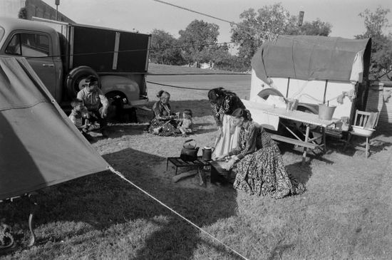 Native American Cooking Outside Tent Near Editorial Stock Photo - Stock ...
