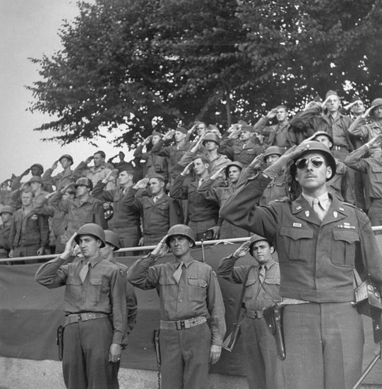 Soldiers Saluting Soldiers Field Nuremberg During Editorial Stock Photo ...