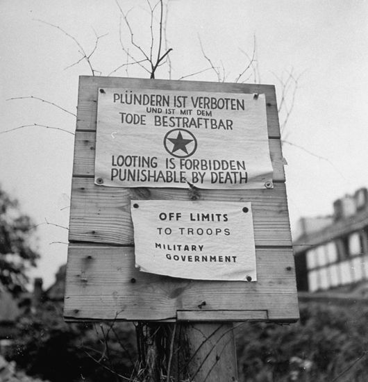 Military Government Notice Sign Outside Robert Editorial Stock Photo ...