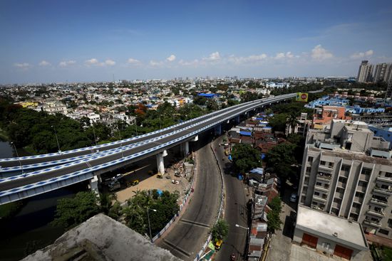 Aa Ariel View Deserted Street Flyovers Editorial Stock Photo - Stock ...