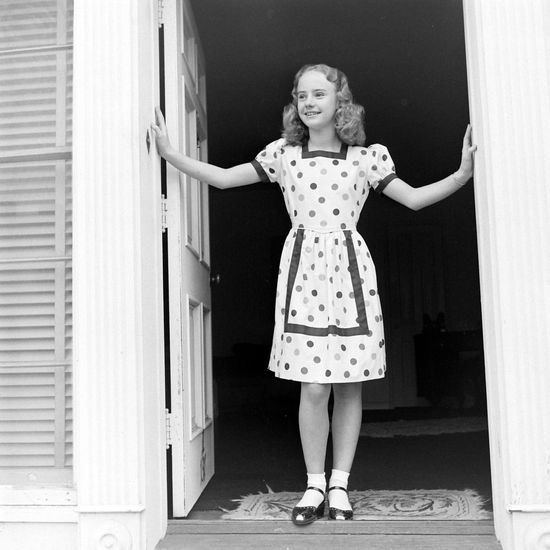 Actress Peggy Ann Garner Standing Door Editorial Stock Photo - Stock ...