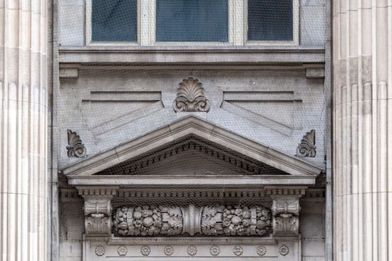 Old Neoclassical Architecture Details Former Bank Editorial Stock Photo ...