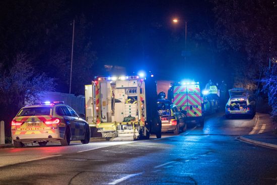 Ambulances Police Vehicles On Hughenden Ave Editorial Stock Photo ...