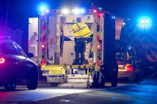 Ambulances Police Vehicles On Hughenden Ave Editorial Stock Photo ...