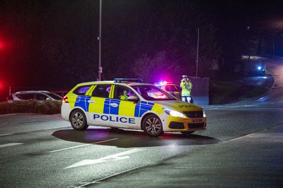 Police Vehicle Forms Cordon On Hughenden Editorial Stock Photo - Stock ...